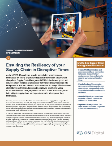 Data Sheet Supply Chain Management Optimization 0109